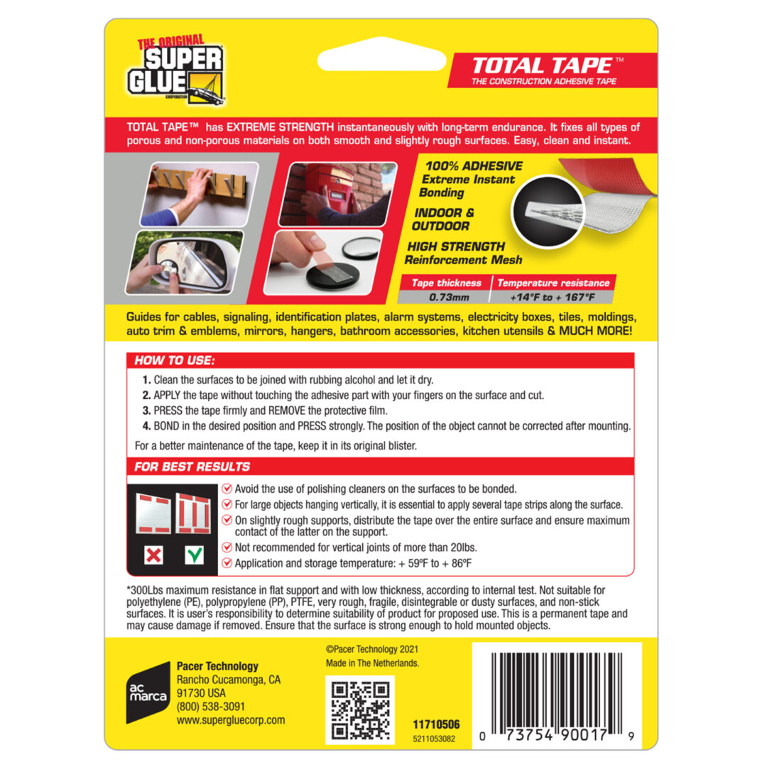 Total Tape Roll | The Original Super Glue | Construction Adhesive