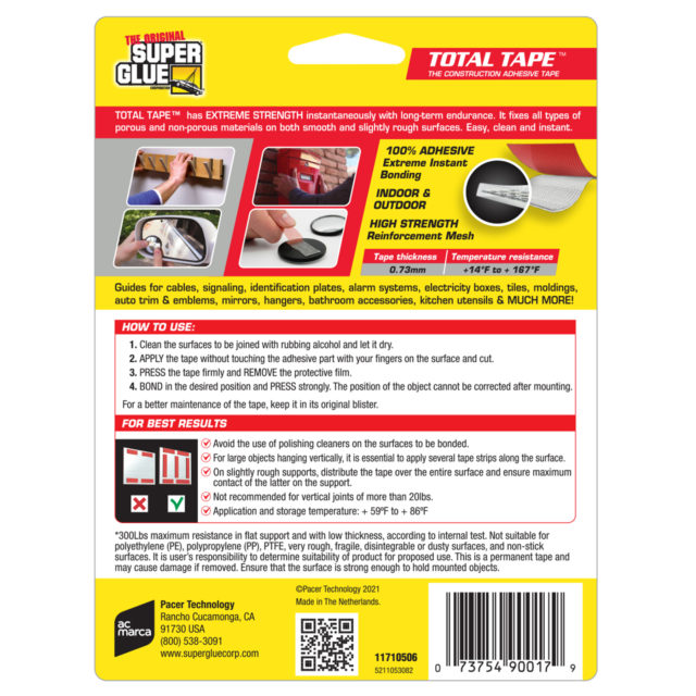 Total Tape Roll | The Original Super Glue | Construction Adhesive